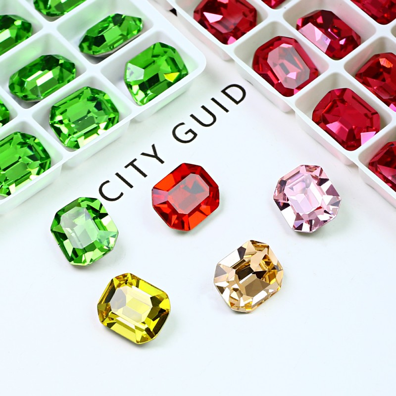 DZ 3023 octagon shape crystal fancy stone
