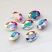 pointed back oval crystal AB rhinestones for jewelry accessories