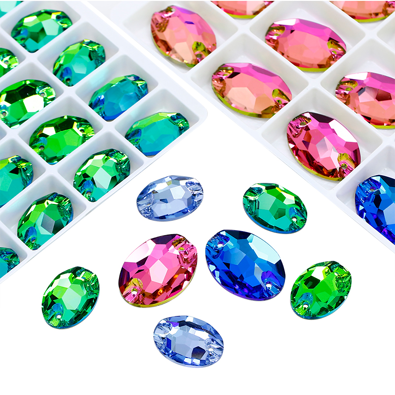 DZ 3063 16*11 MM oval shape crystal sew on stone