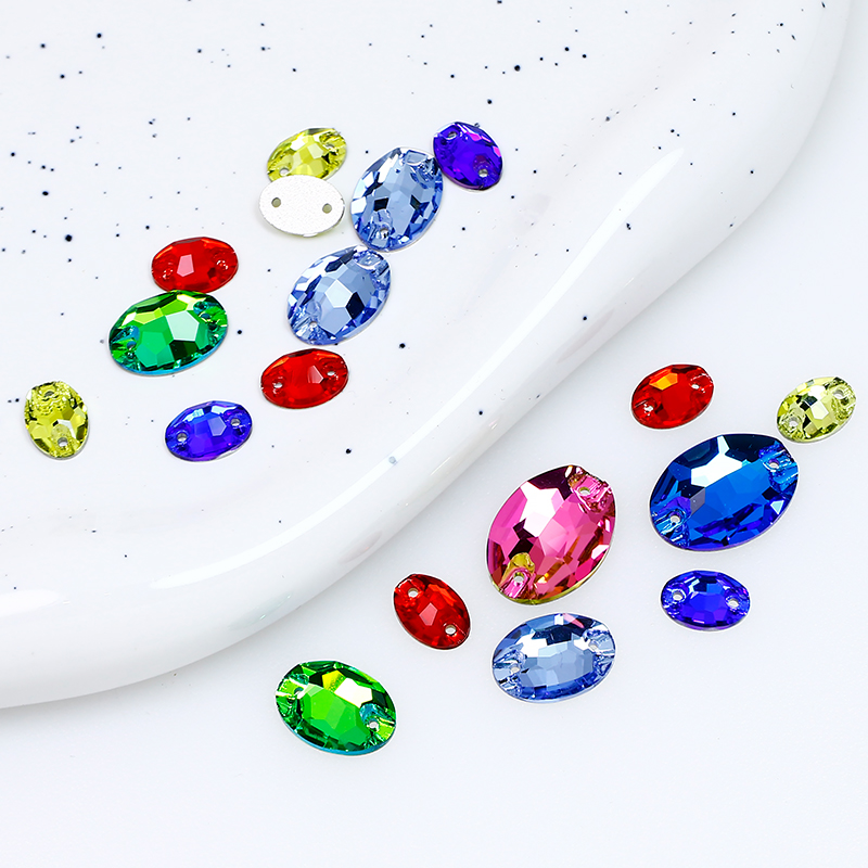 DZ 3063 16*11 MM oval shape crystal sew on stone