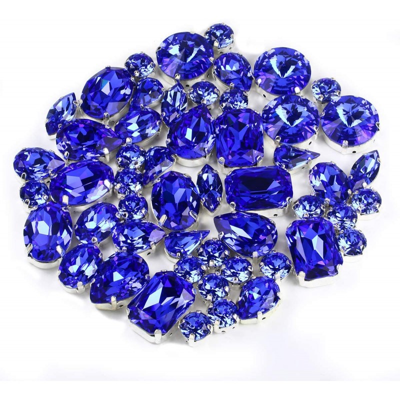 mixed shapes claw rhinestones sew on rhinestones 82 pcs crystal glass ...