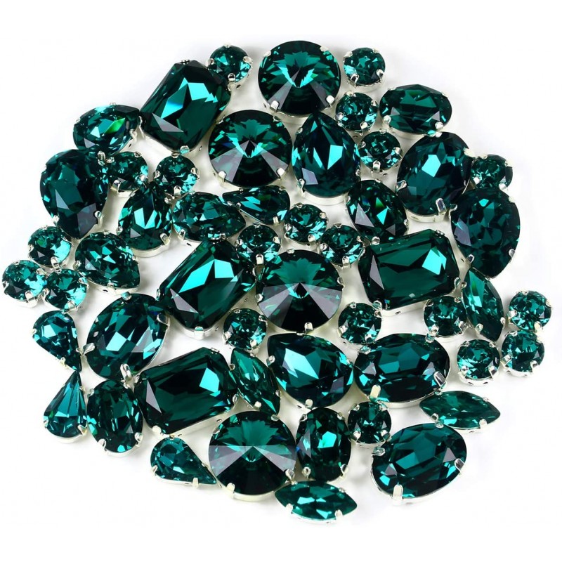 mixed shapes claw rhinestones sew on rhinestones 82 pcs crystal glass ...