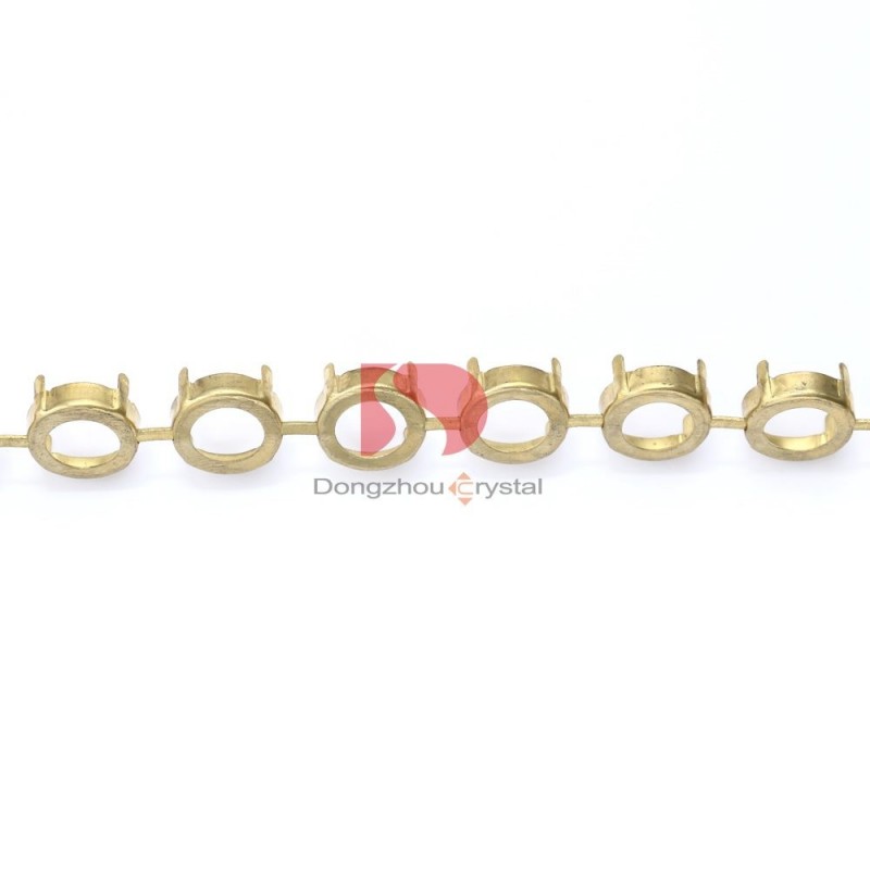 Round Empty Back Cup Chain Without Rhinestones With Four Claws