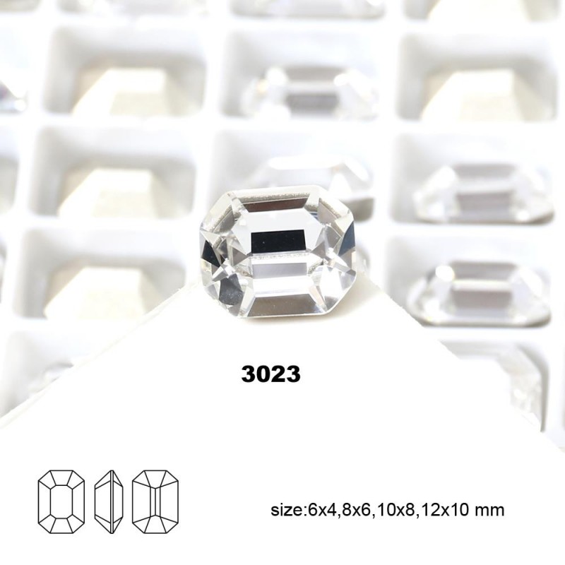 DZ 3023 octagon shape crystal fancy stone