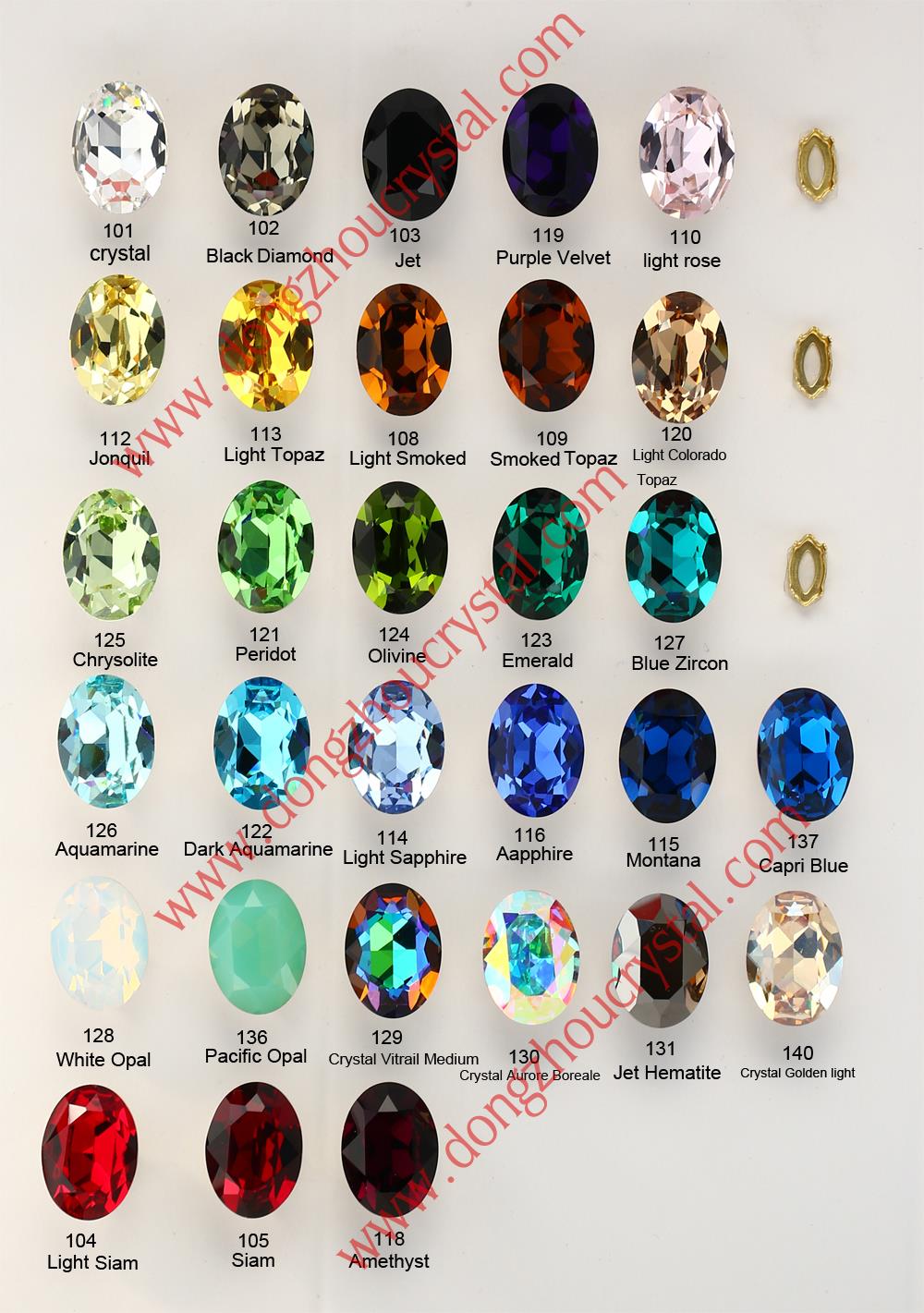 pointed back oval crystal AB rhinestones for jewelry accessories